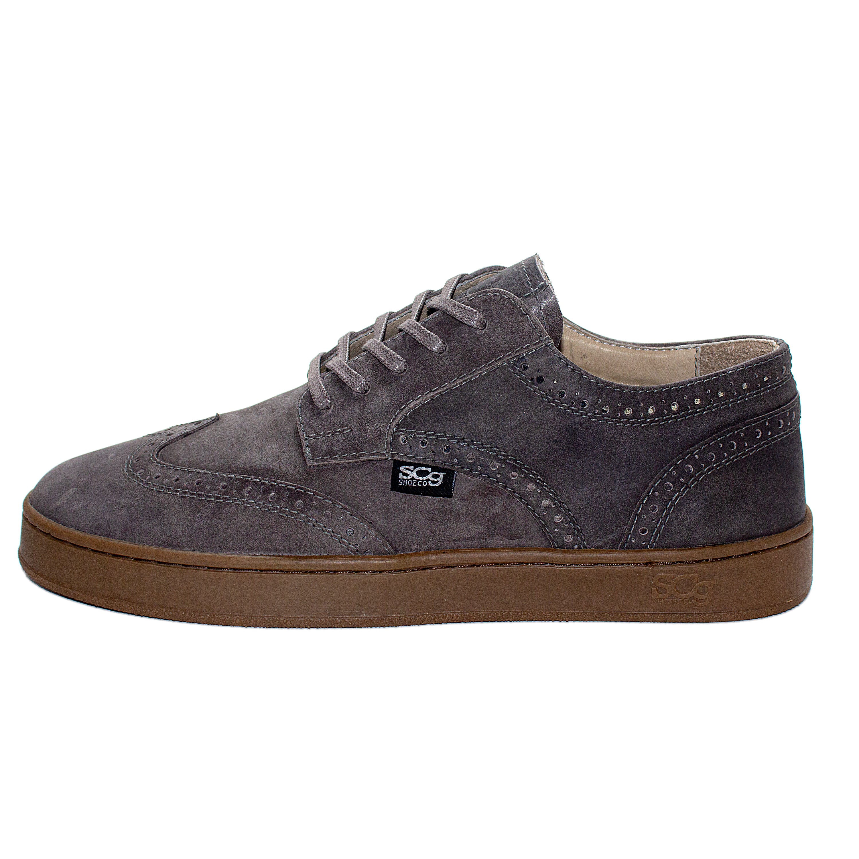 WingTip - Grey Leather – SCg Shoe Company