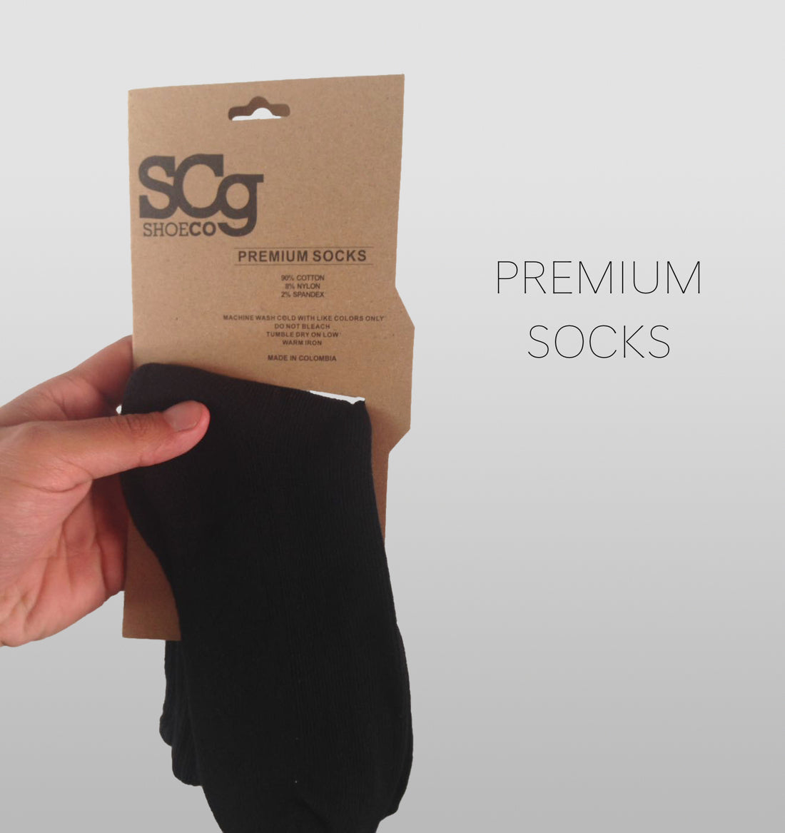 SCg Premium Socks - Black with White Logo – SCg Shoe Company